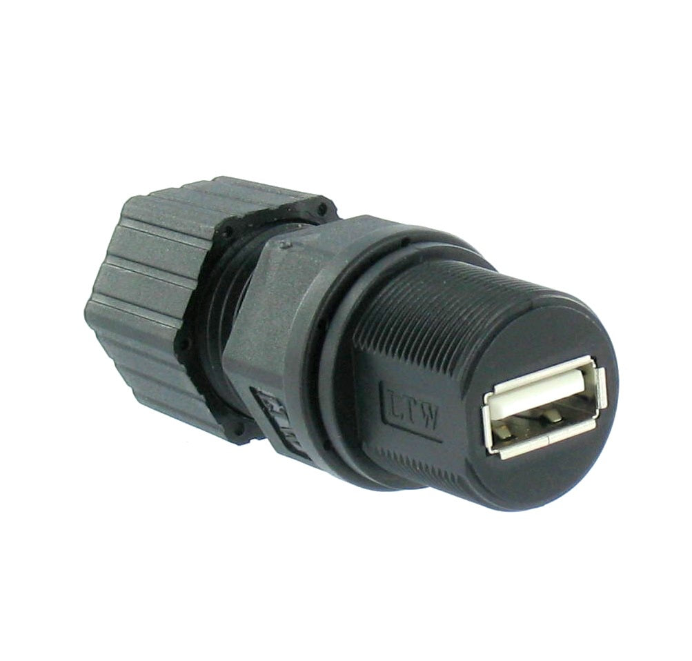 Amphenol LTW USB A field install cable panel connector IP68 ...