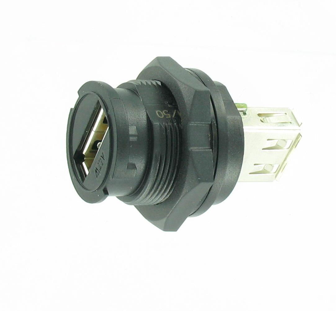 Amphenol LTW connector IP67 USB A Panel coupler F/F Lock type ...